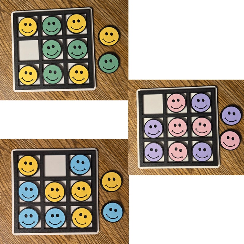 Smiley Face Tic Tac Toe Game - Etsy