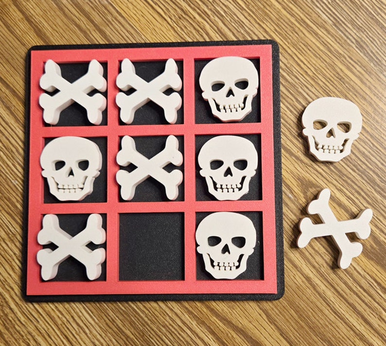 Pirate Skull and Crossbones Tic Tac Toe Game - Etsy