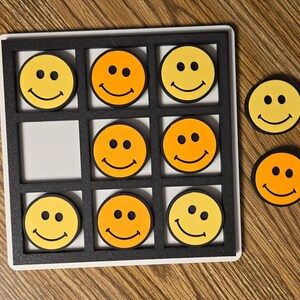 Smiley Face Tic Tac Toe Game - Etsy