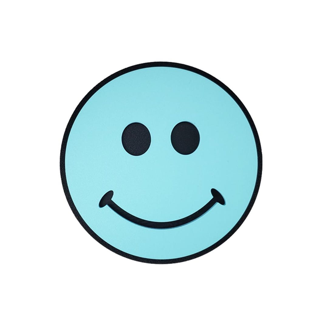 Smiley Face Novelty 3D Sign - Light Blue - Etsy