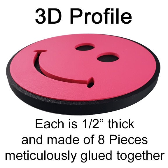 Smiley Face Novelty 3D Sign - Orange - Etsy