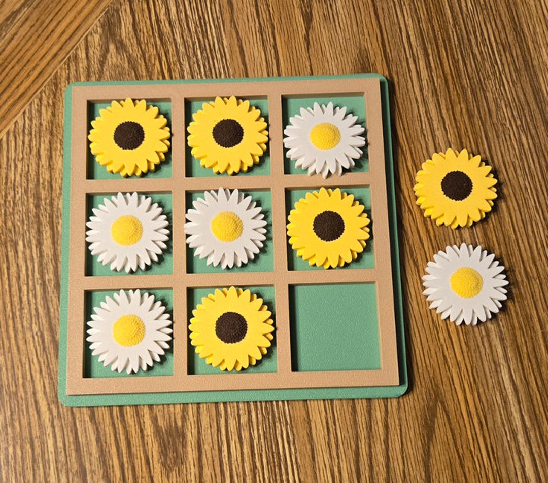 In the Garden Tic Tac Toe Game - Etsy