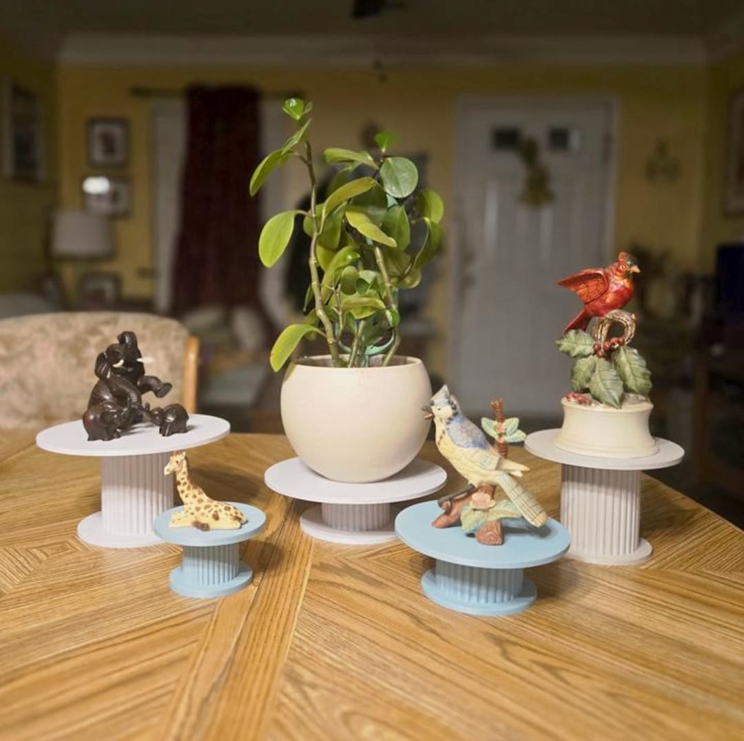Column Pedestal Riser in a Marble Color for Knickknacks, Figurines ...