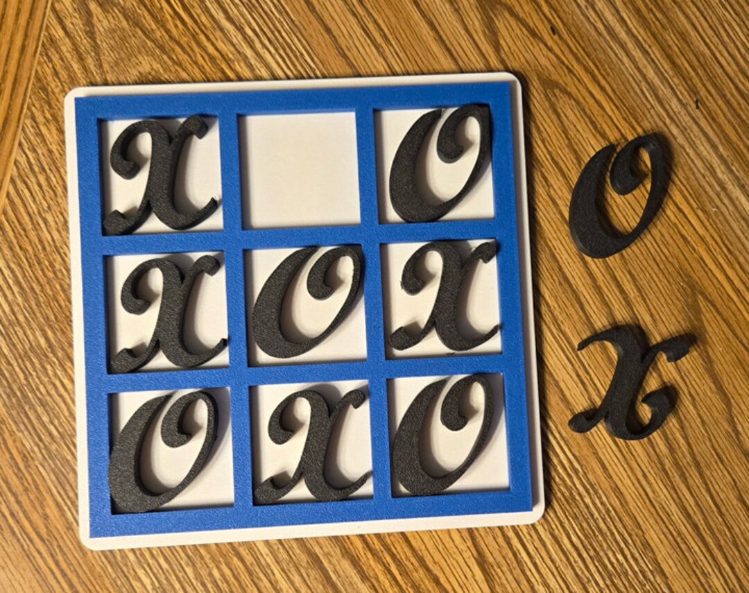 Classic Script Letter Tic Tac Toe Game - Etsy