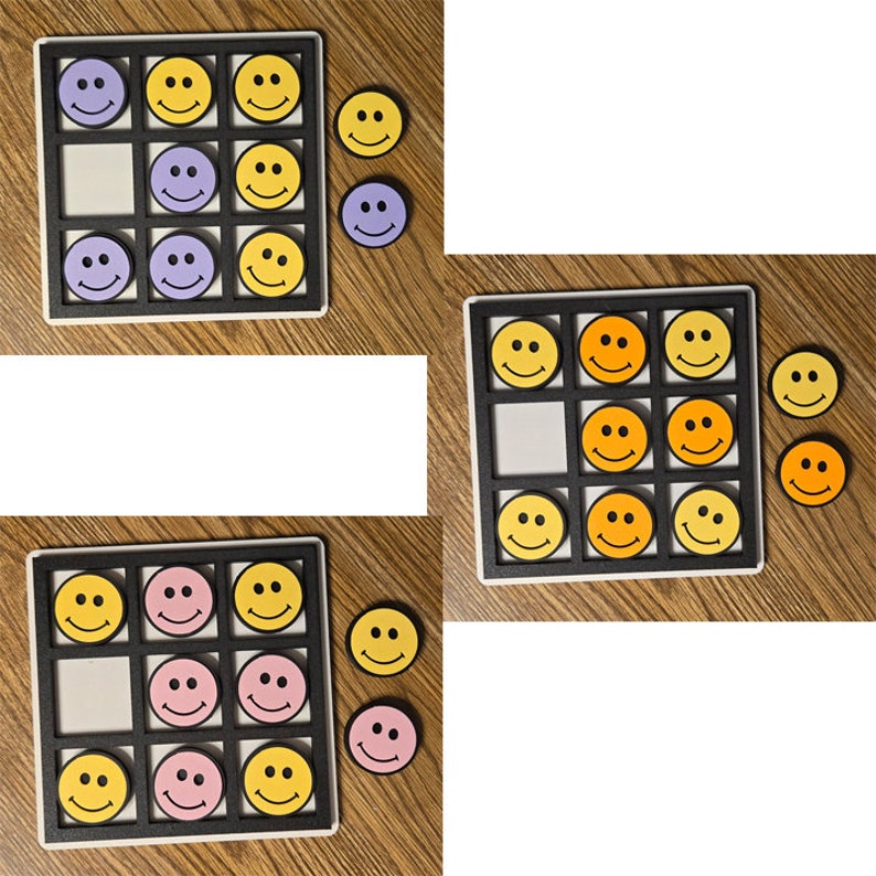 Smiley Face Tic Tac Toe Game - Etsy