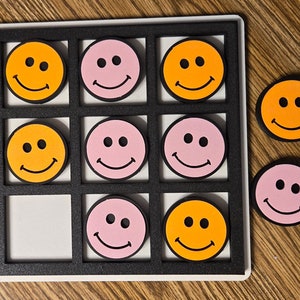Smiley Face Tic Tac Toe Game - Etsy