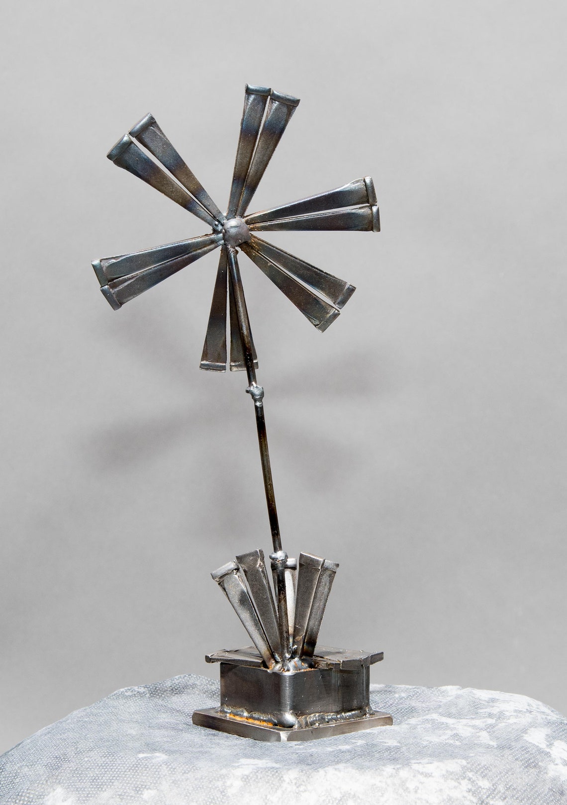 Welded Steel Flower With Base - Etsy