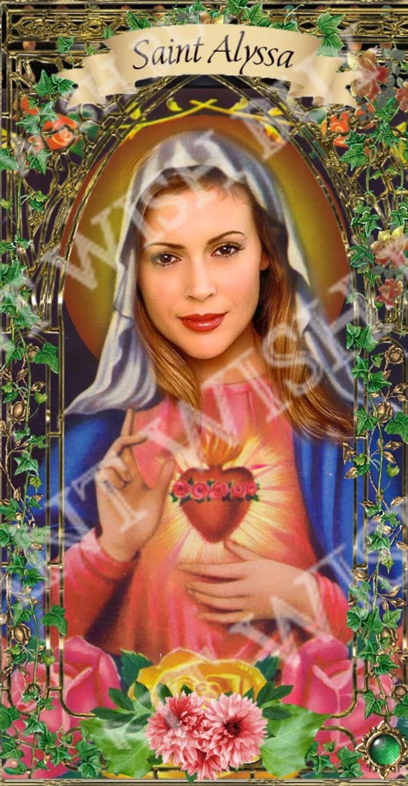 Alyssa Milano Mistresses TV Show Celebrity Saint Prayer - Etsy