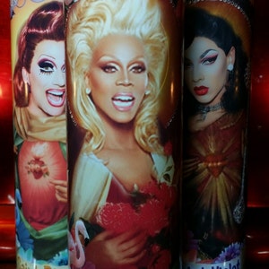 Rupaul of Drag Race Tropical Queens Celebrity Saint Prayer Candles - Etsy
