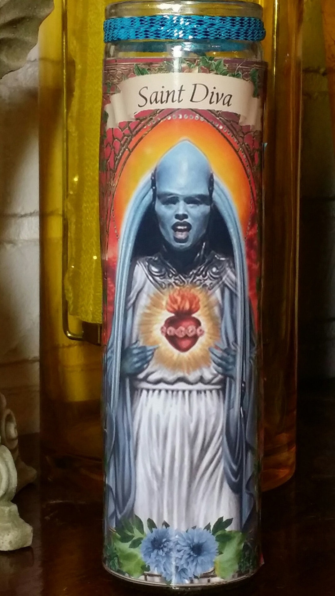 Diva PlavaLaguna Alien azul Quinto 5to elemento Velas de oración de ...