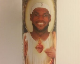 LEBRON JAMES LA Lakers King James Saint Prayer Candle Gift - Etsy