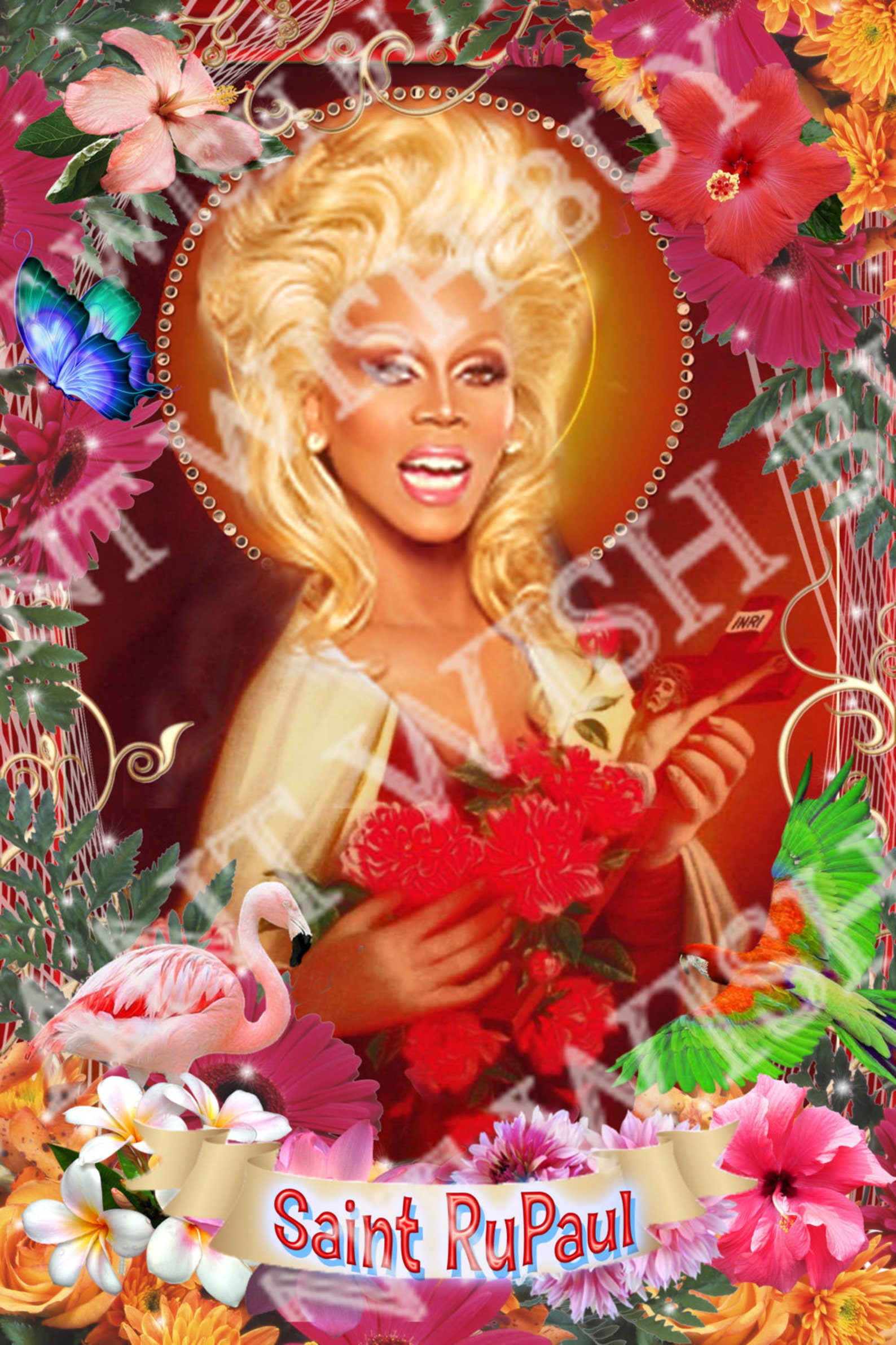 Rupaul of Drag Race Tropical Queens Celebrity Saint Prayer - Etsy