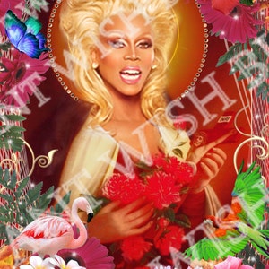Rupaul of Drag Race Tropical Queens Celebrity Saint Prayer Candles - Etsy