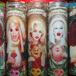 Rupaul of Drag Race Tropical Queens Celebrity Saint Prayer Candles - Etsy
