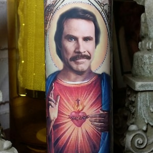 Will Ferrell Ron Burgundy Celebrity Saint Prayer Candle - Etsy