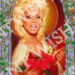 Rupaul of Drag Race Tropical Queens Celebrity Saint Prayer Candles - Etsy