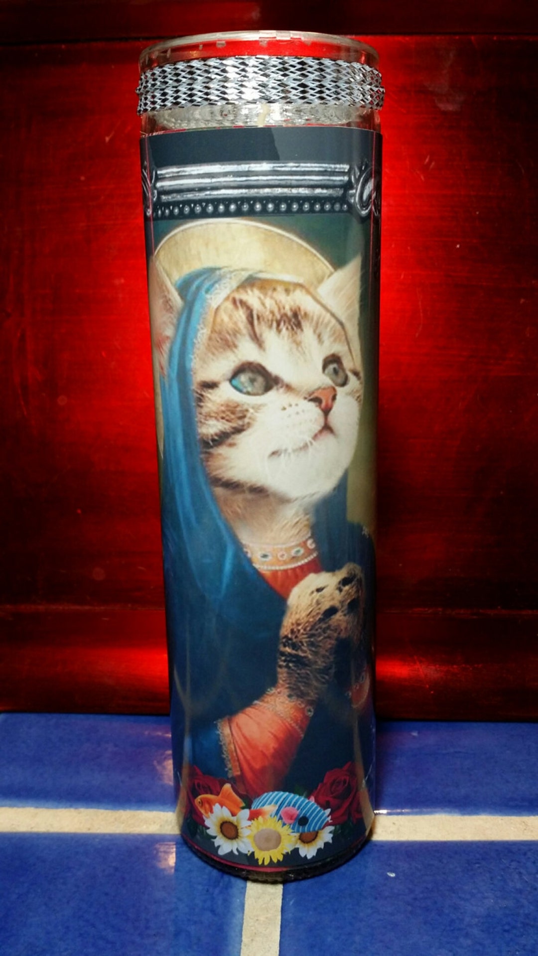 Tiger Kitty Cat Praying - Feline Saint Prayer Candles - Pet Candle ...