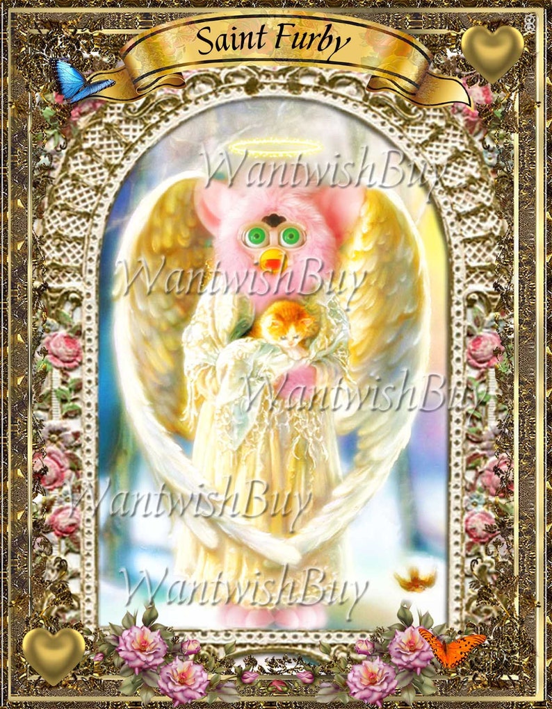 1998 Rooster Furby Saint Prayer Candles Add Your Own Furby - Etsy