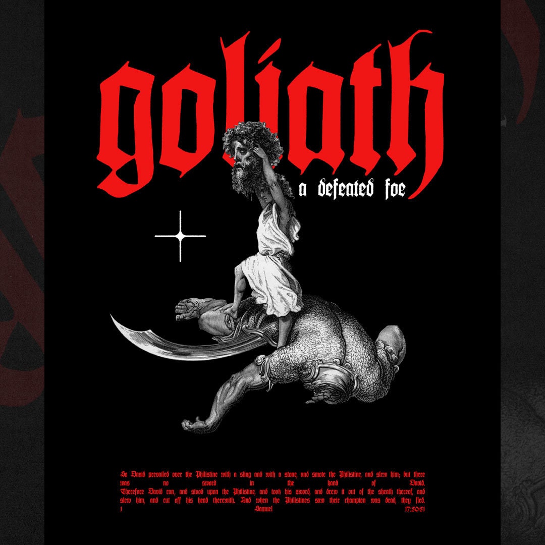 David and Goliath Graphic for DTG / DTF - Etsy