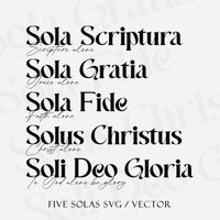 Five Solas PNG Bundle - Etsy