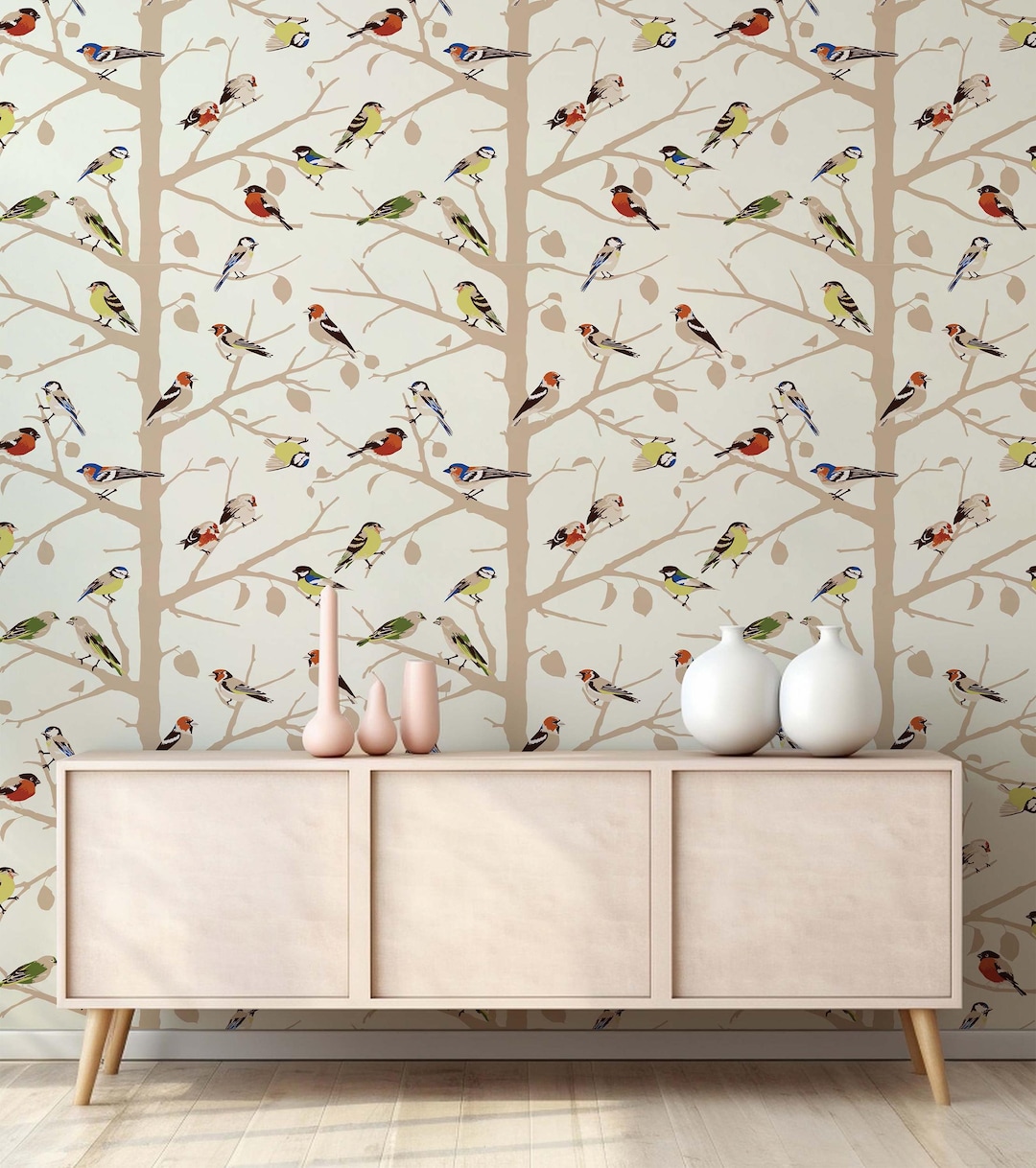 Brighten Your Space With Beautiful Bird Wallpaper Designs Whimsical Bird Wallpaper Serene Bird ...