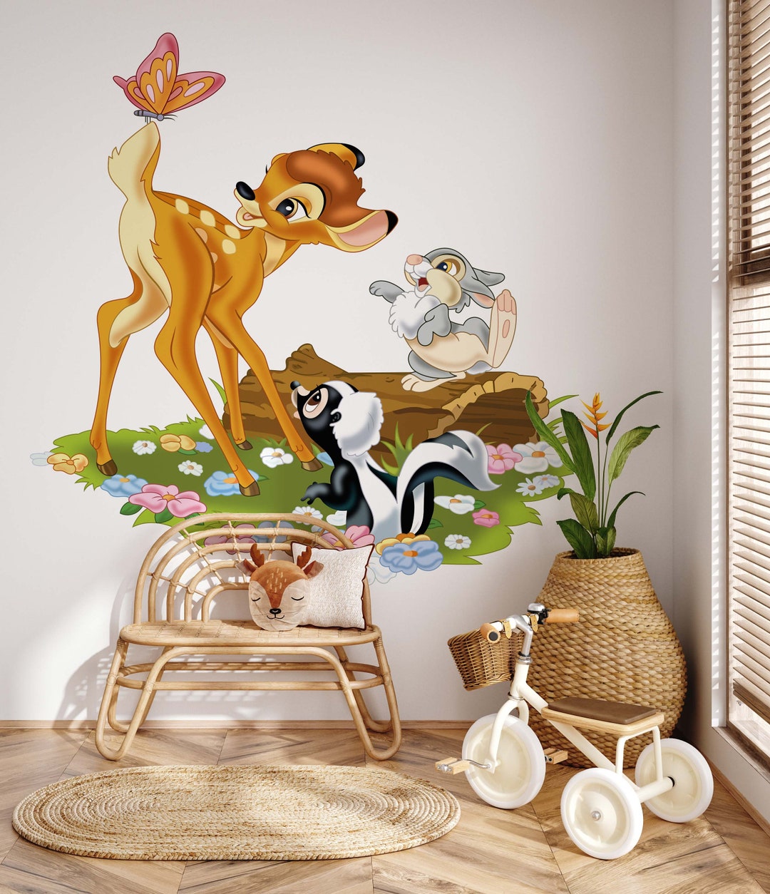 Bambi Wall Decal Thumper Wall Sticker Removable Vinyl Deer Art ...