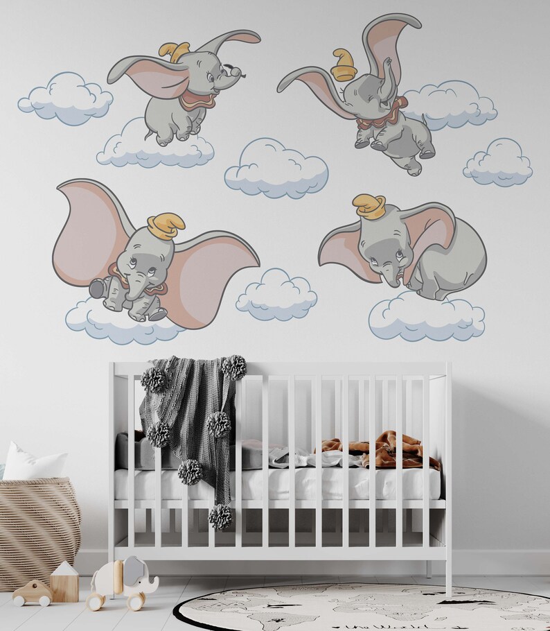 Dumbo Wall Decal Nursery Decor Disney Wall Art Elephant Wall Sticker ...