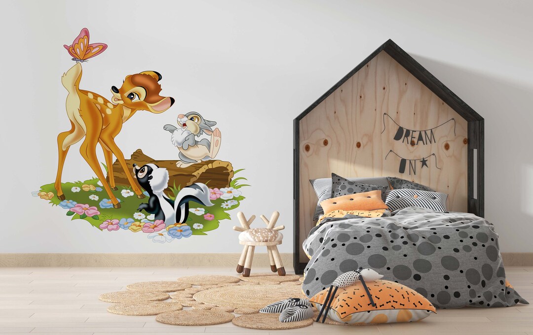Peel and Sticker Disney Bambi Wall Decal Thumper Wall Sticker Flower ...