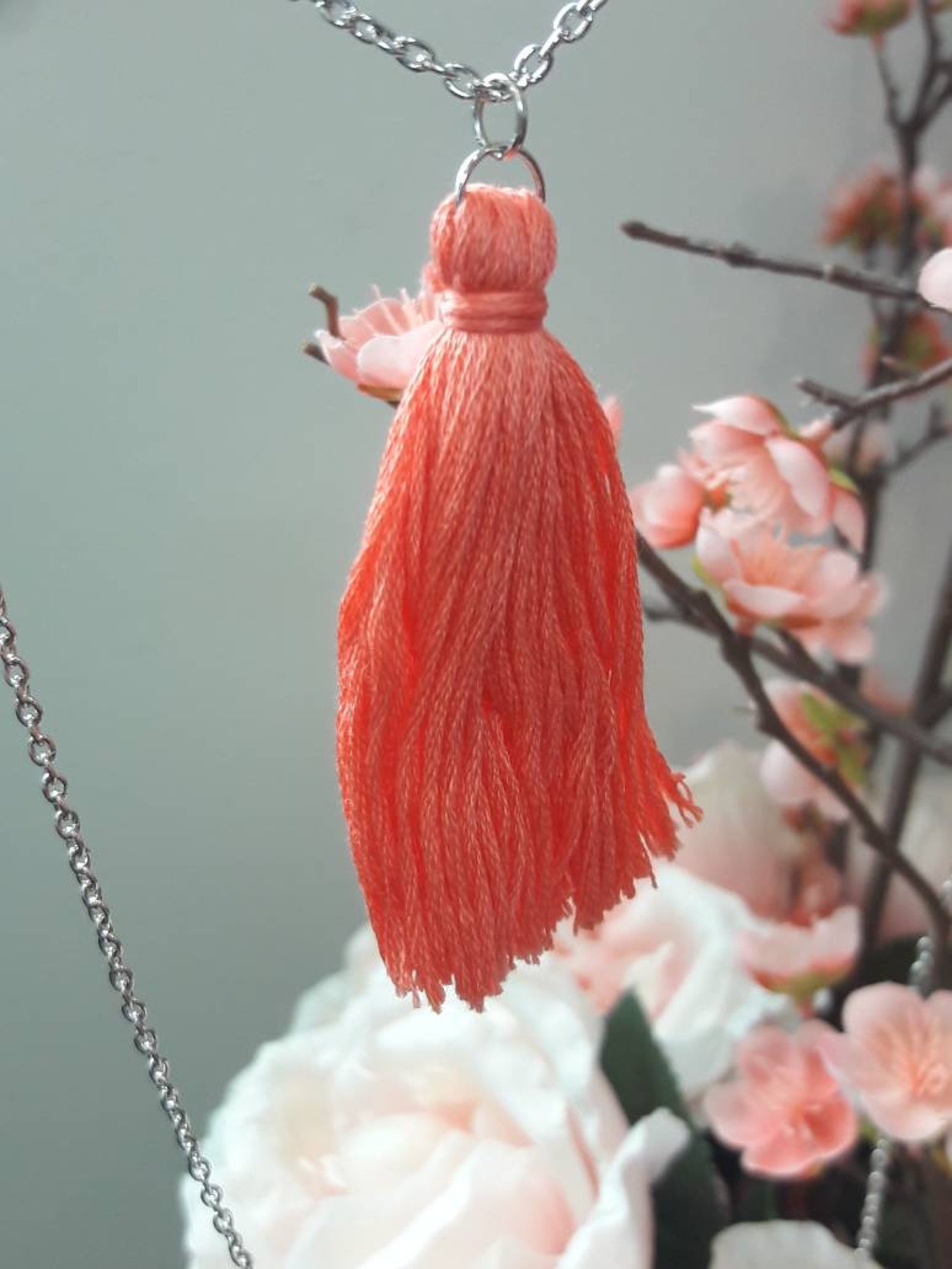Minimalist Tassel Necklace: Woman and Girls Sizing - Etsy
