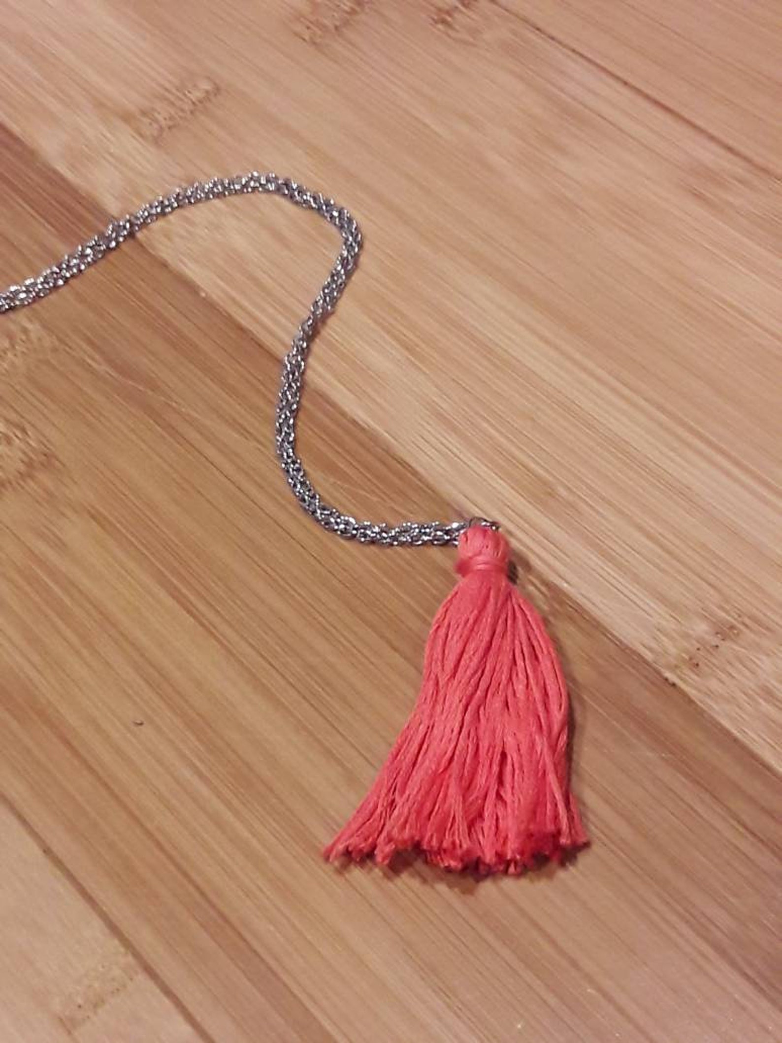 Minimalist Tassel Necklace: Woman and Girls Sizing - Etsy