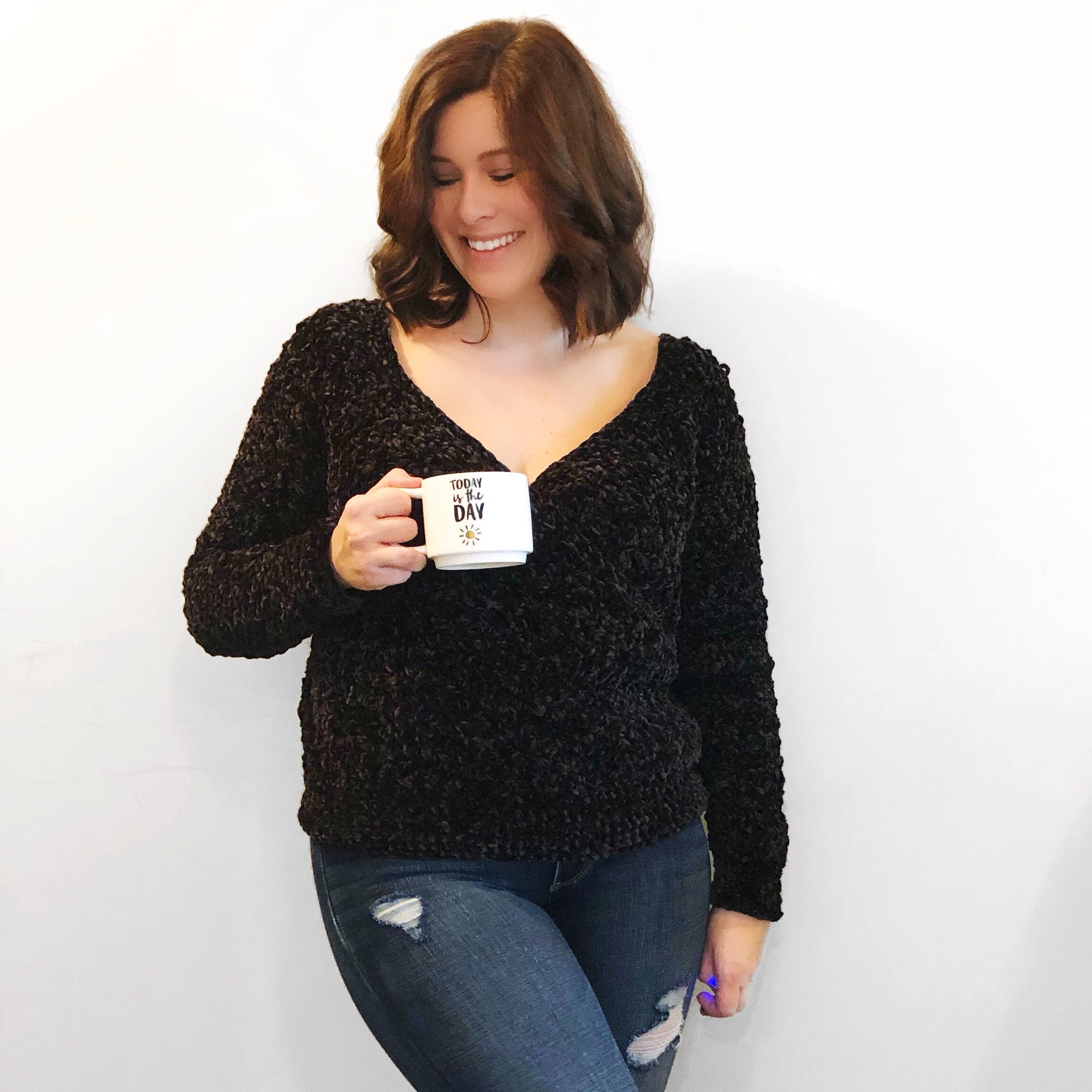 V is for Velvet Sweater Pattern - Etsy