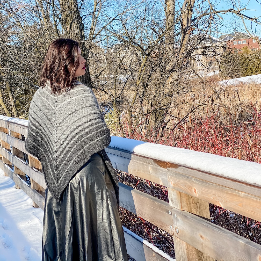 Tunisian Crochet Fibonacci Fade Triangle Shawl Pattern - Etsy