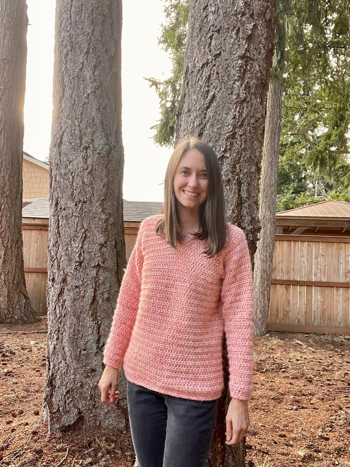 Cozy Cumulus Sweater Top Down V Neck Fuzzy Crochet Pattern - Etsy