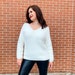 Cozy Cumulus Sweater Top Down V Neck Fuzzy Crochet Pattern - Etsy
