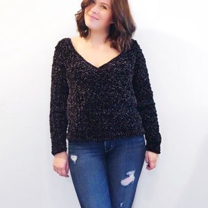 V is for Velvet Sweater Pattern - Etsy