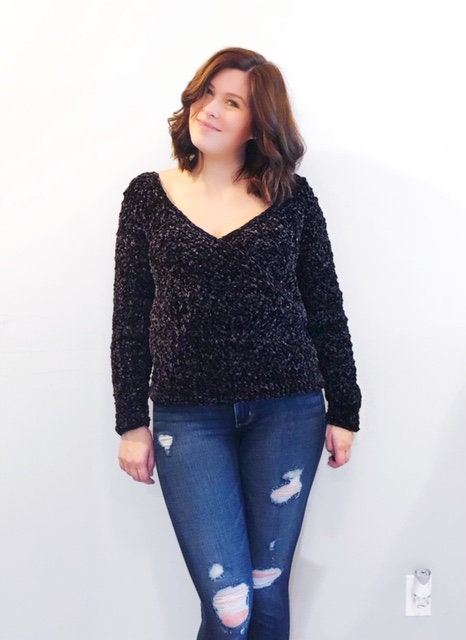 V is for Velvet Sweater Pattern - Etsy