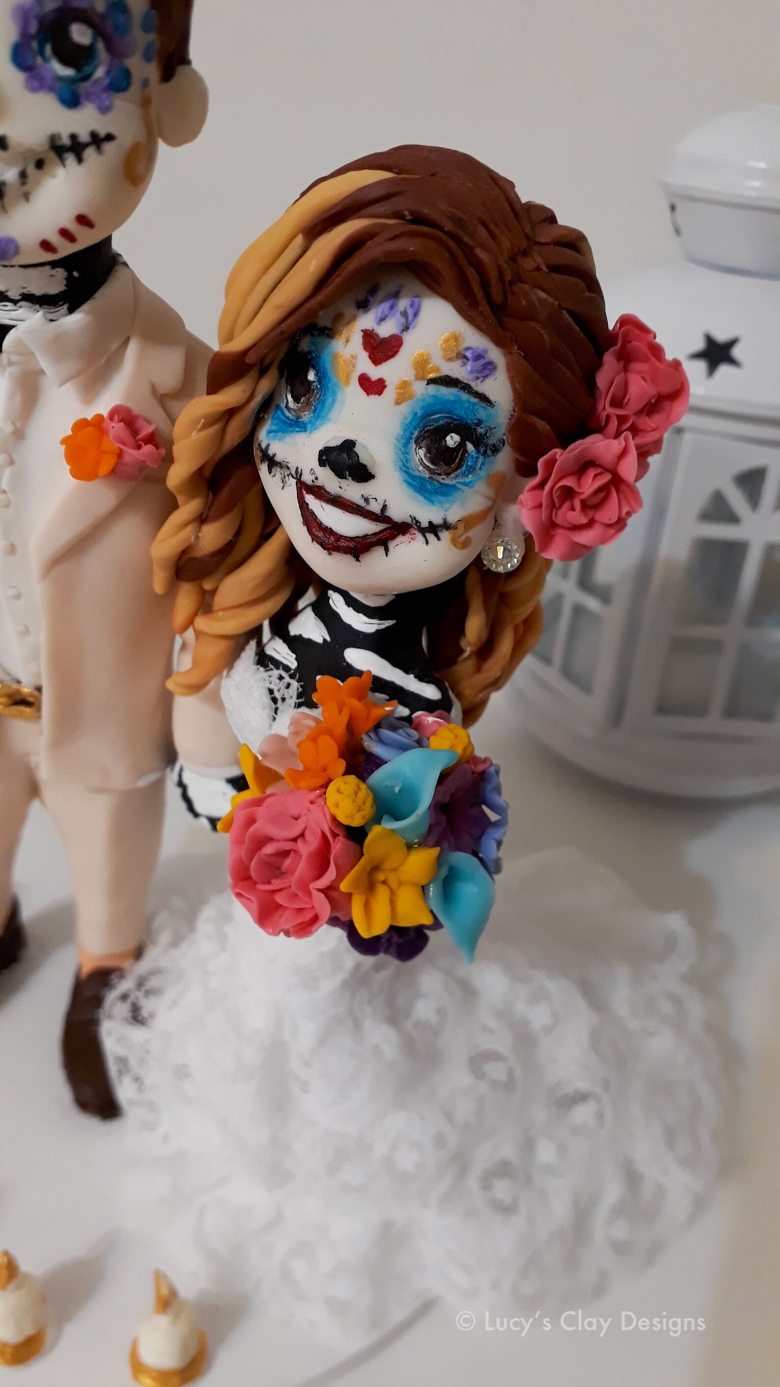 Day of the Dead Dia De Los Muertos Wedding Cake Topper and Keepsake ...