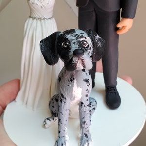 Bride and Groom With Great Dane Wedding Cake Topper | Personalized by ...