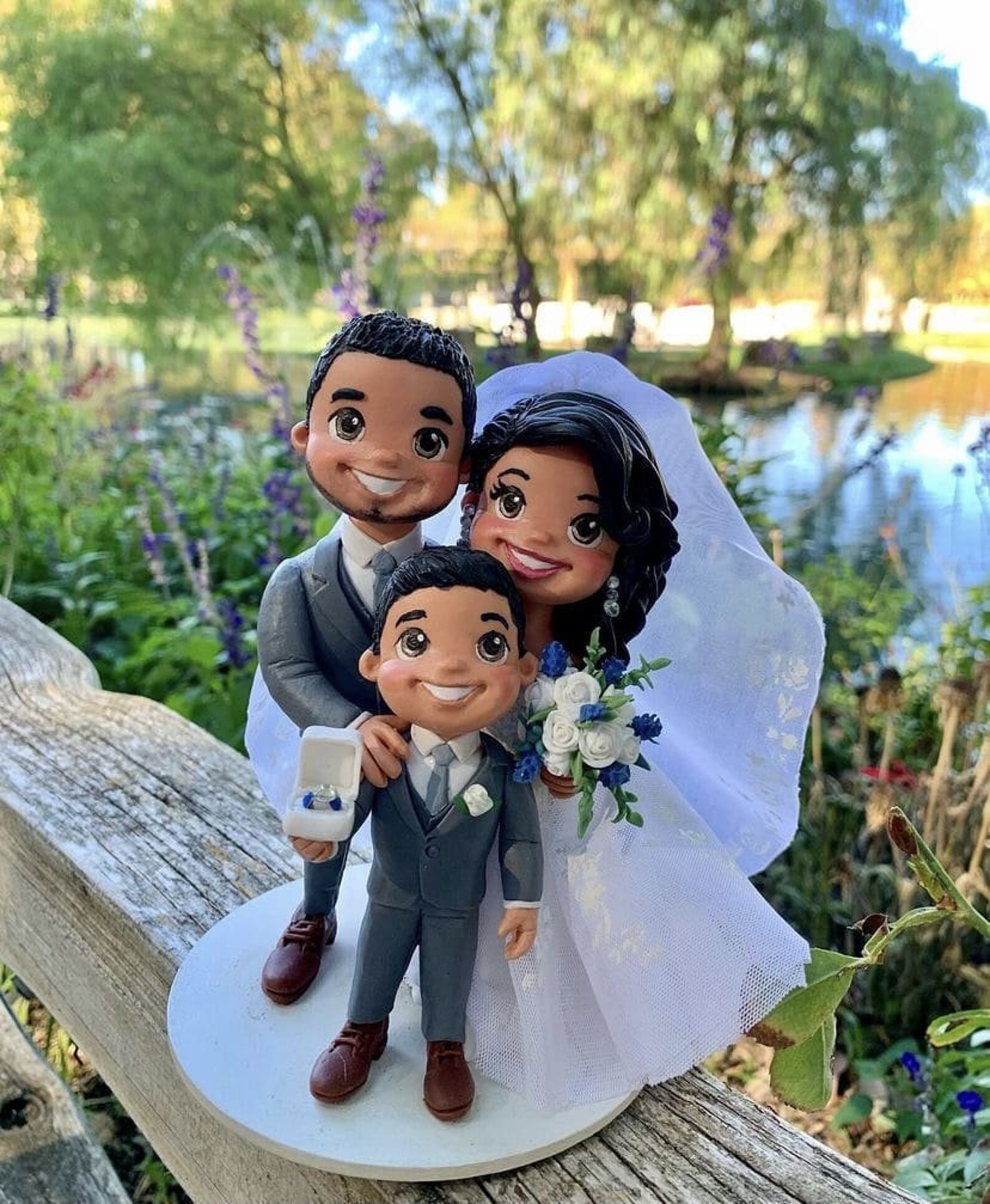 Family Wedding Cake Topper & Keepsake // Personalized by - Etsy