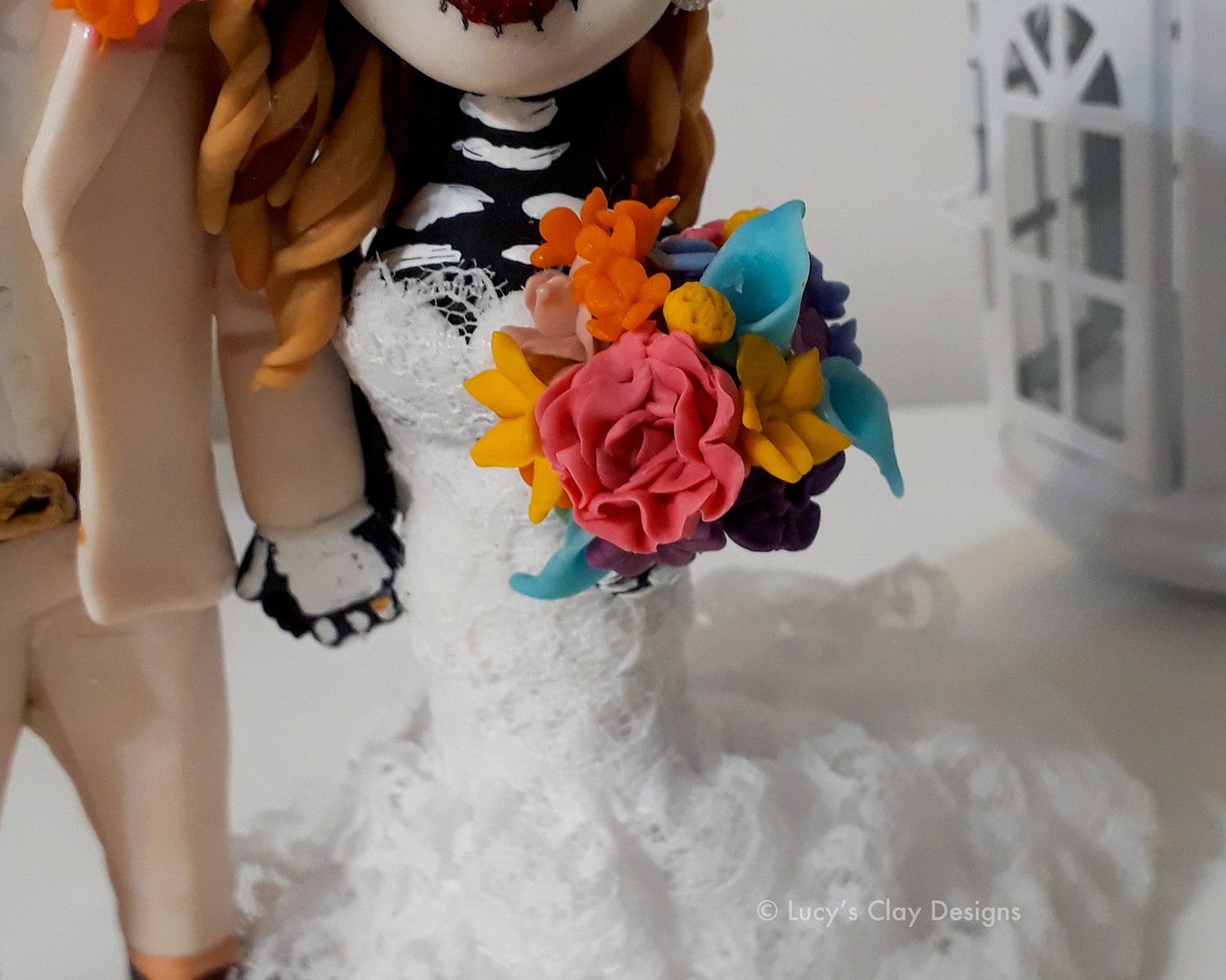 Day of the Dead Dia De Los Muertos Wedding Cake Topper and Keepsake ...