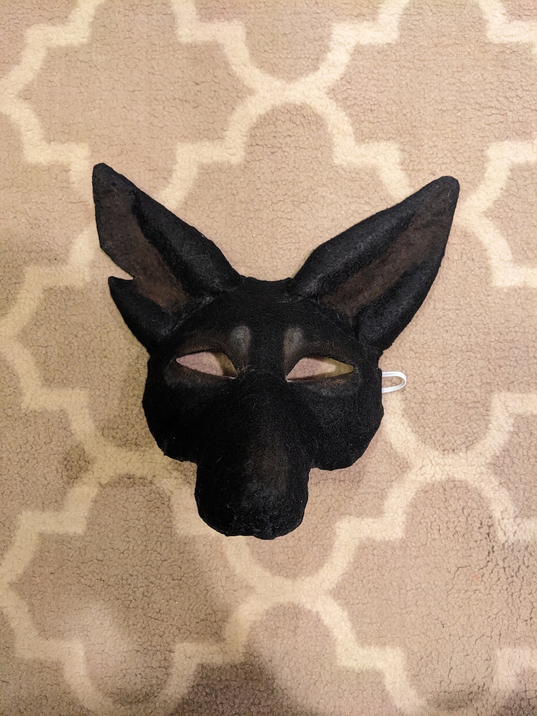 High Quality Lined Therian Mask, Melanistic Spectacled Bat Mask - Etsy