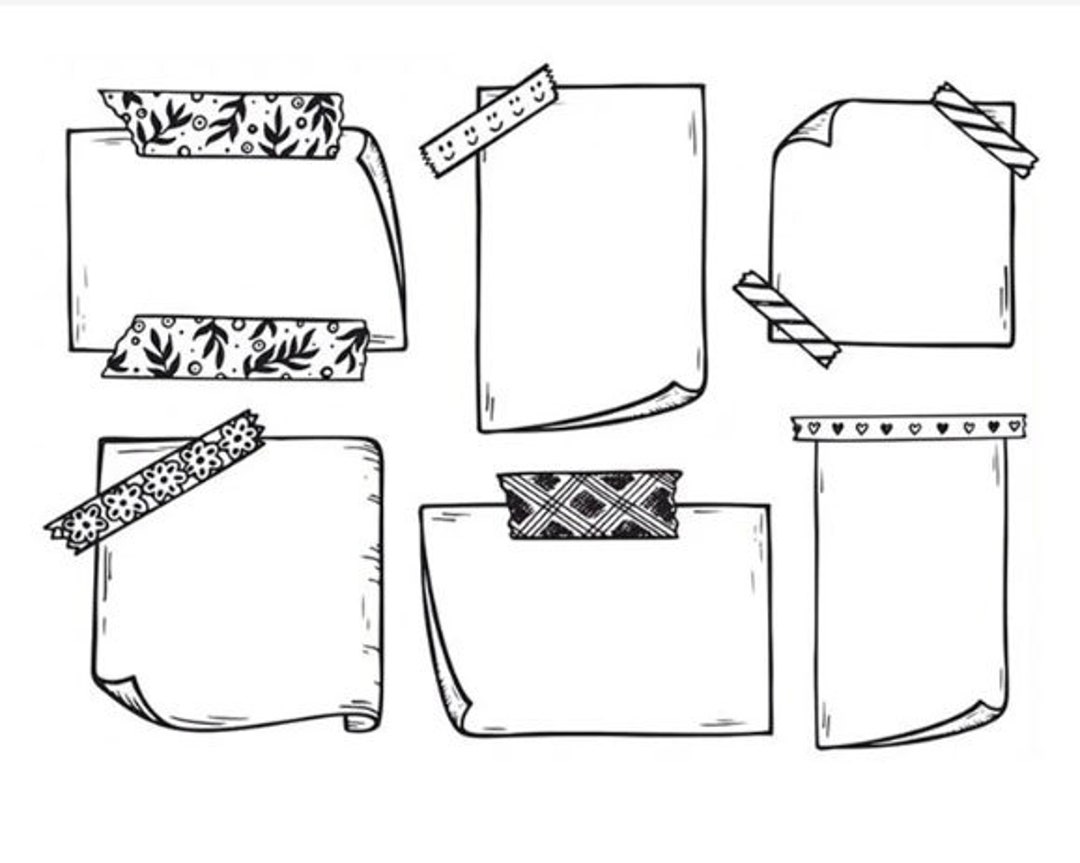 Planner Journal Frame Stamps Transparent Stamps Scrapbooking Cardmaking ...