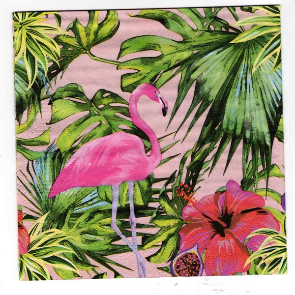 Tropical Leaf Paper Napkins - Etsy