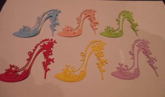 High Heeled Shoe Cardstock Embellishments Die Cuts Cards - Etsy