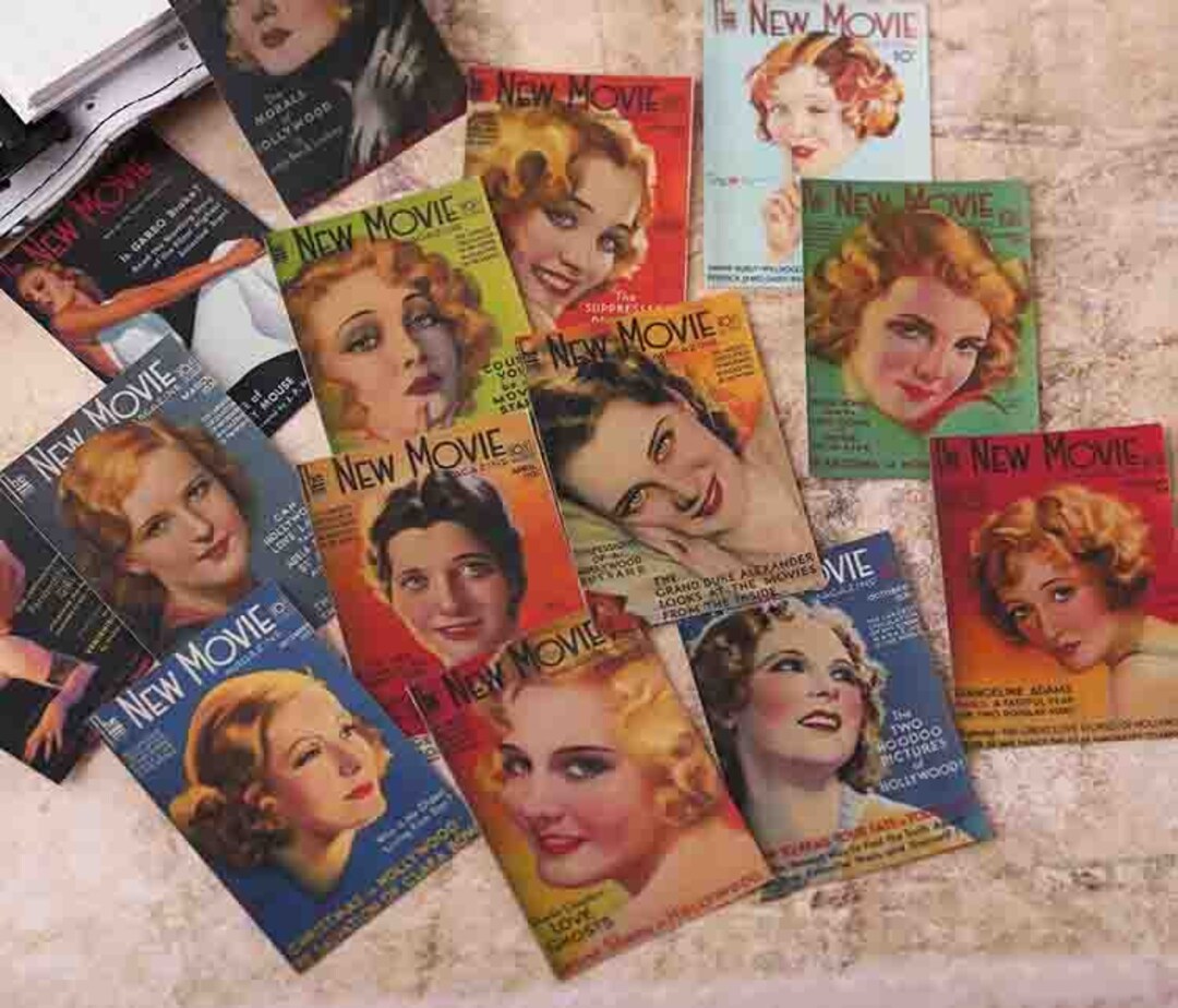 Vintage Movie Poster Stickers Magazine Cover Stickers Junk Journal ...