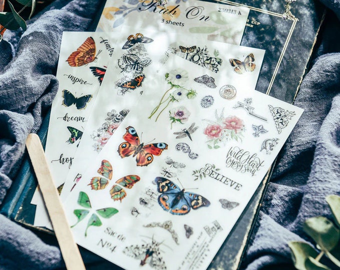 Vintage Retro Coloured Stickers Vintage Stickers Junk Journals ...