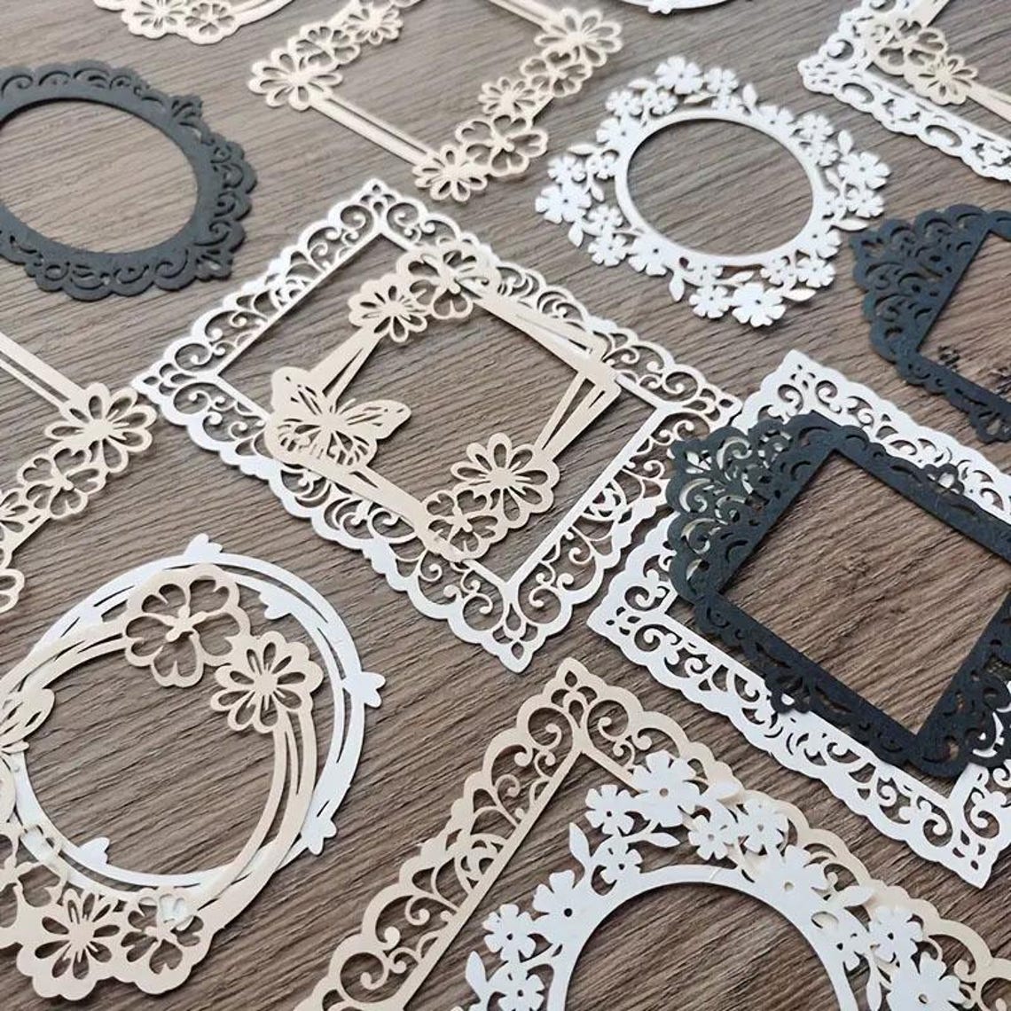 Lace Die Cut Frames Die Cut Frames Junk Journals Planners Scrapbooks ...
