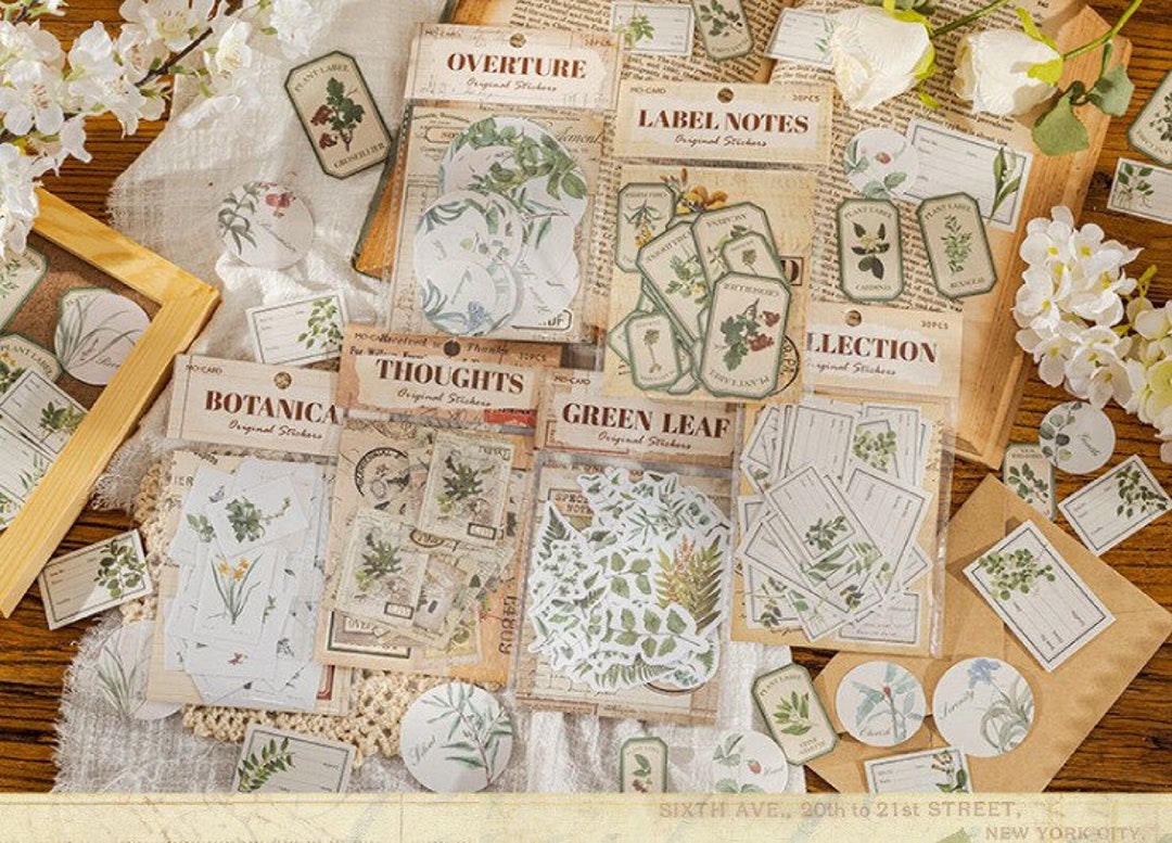 Vintage Botanical Ephemera Stickers Junk Journals Scrapbooks Vintage ...