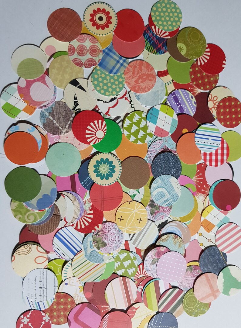 Die Cut Circles Cut From Quality Patterned Scrapbooking Paper Pack 50 ...
