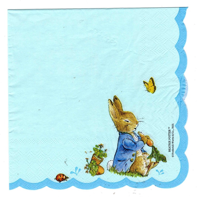 Peter Rabbit Paper Napkins for Decoupage Serviettes 33 X 33cm - Etsy